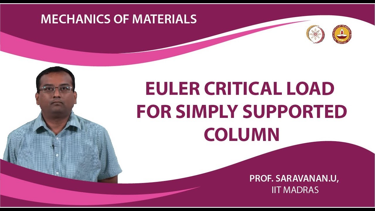 Euler critical load for simply supported column - YouTube