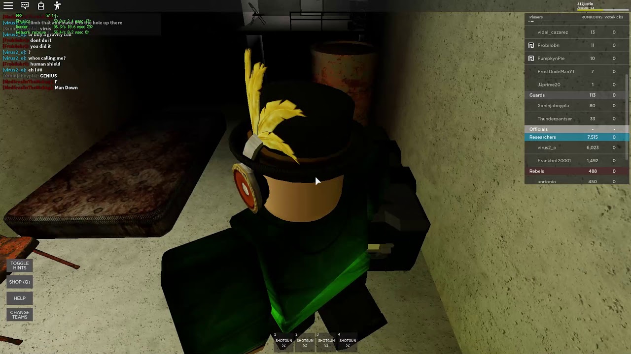 ROBLOX RUNKER 51: How to Get the Shotgun as a Raider for free. - YouTube