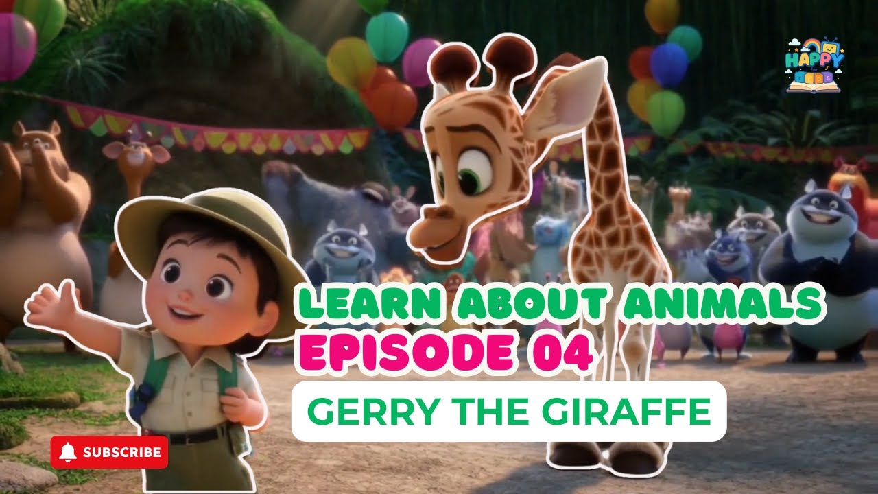 Meet Gerry the Giraffe 🦒 | Educational Animal Rhymes & Actions | Learn ...