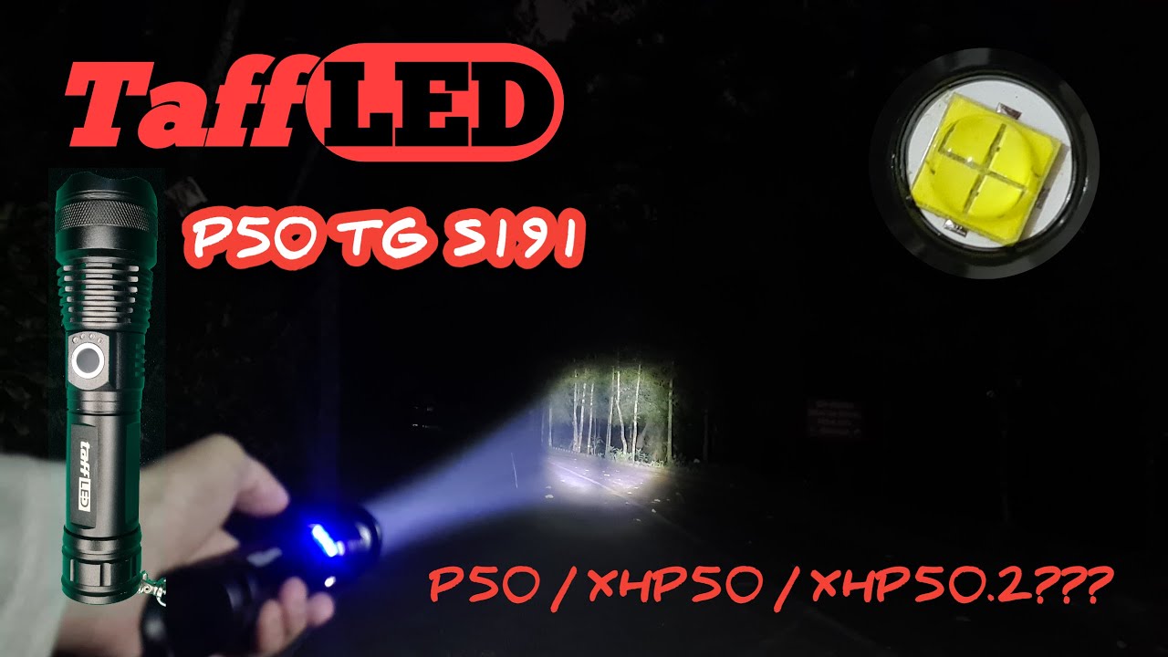 TaffLed P50 TG S191 | P50 / XHP50 / XHP50.2 ? | Senter Murah Led Besar ...