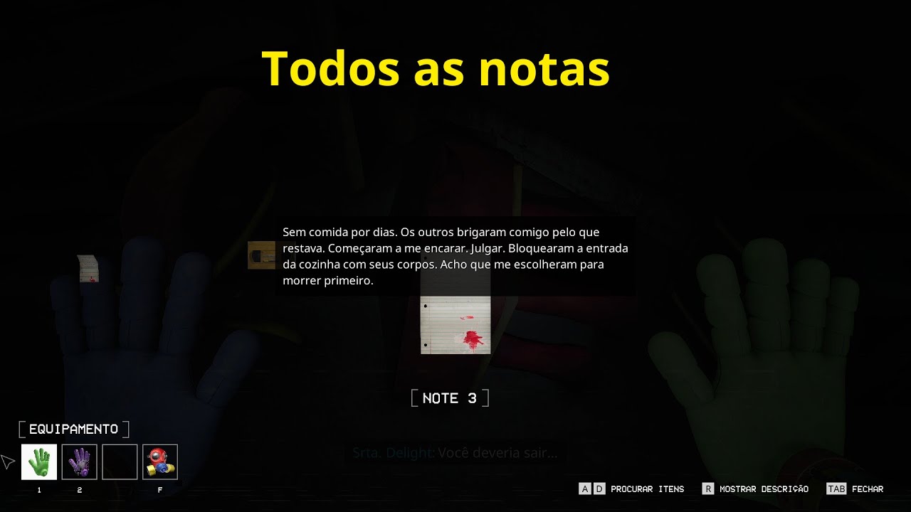 Todos as notas de Poppy Playtime Chapter 3 - YouTube