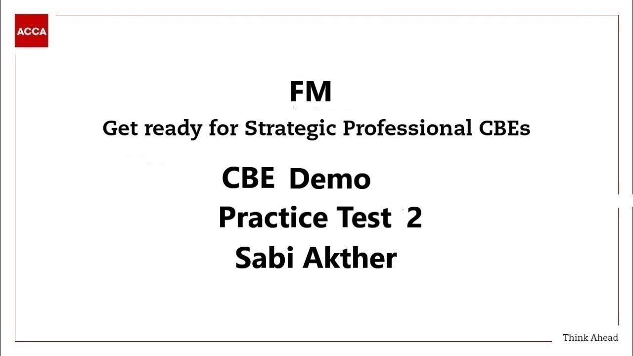 FM CBE Practice Test 2 YouTube FM CBE Practice Test 2 YouTube