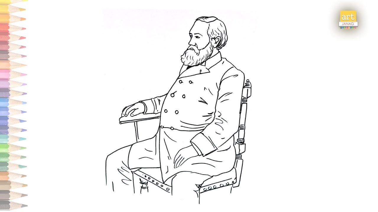 Benjamin Harrison drawing easy | How to draw Benjamin Harrison step by ...