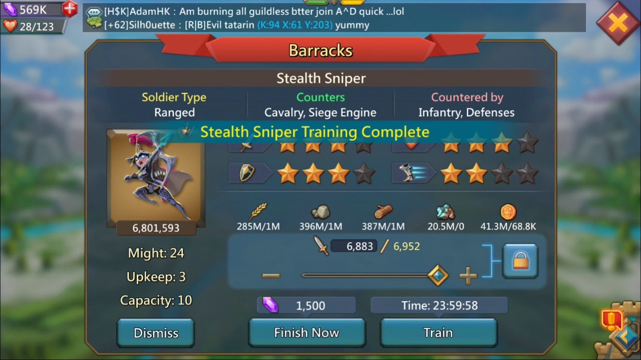 [Wargazm] Lords Mobile: Nearly 800k gems troop push (T3 Ranged) - YouTube