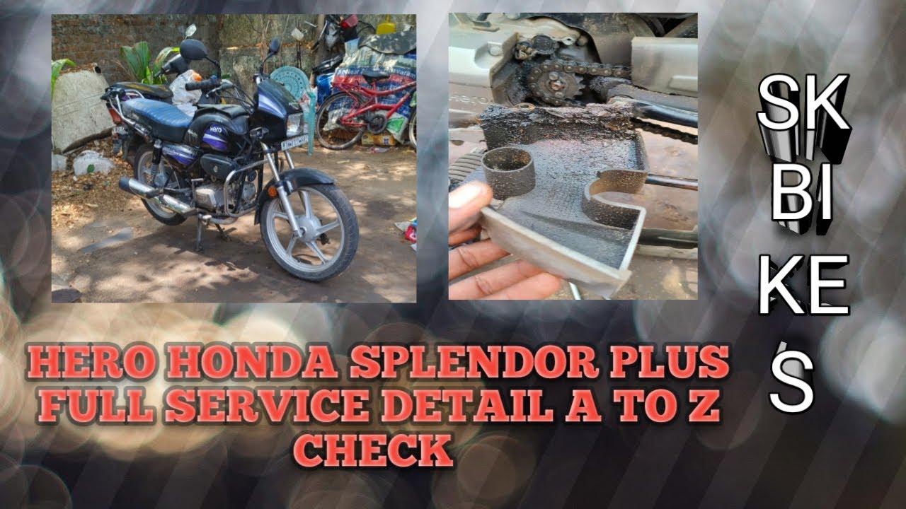 Hero/ Honda Splendor Plus full service detail A to Z/ 10 clo recived 5 ...