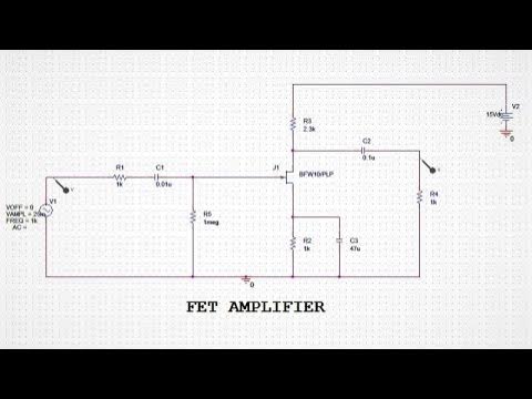 FET Amplifier Gain Simulation using OrCAD PSPICE - YouTube