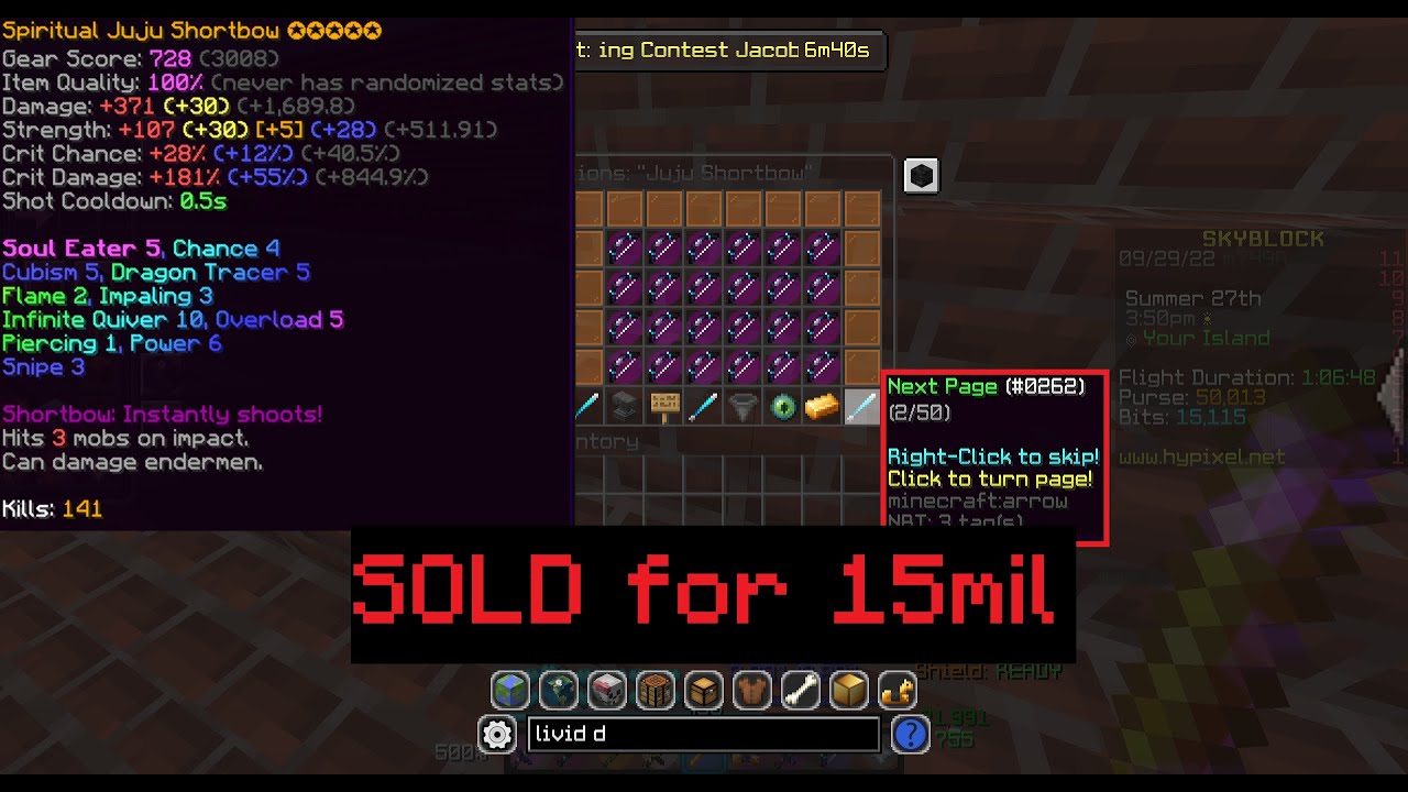 DO NOT PANICSELL YOUR JUJU BOW (Hypixel Skyblock) - YouTube
