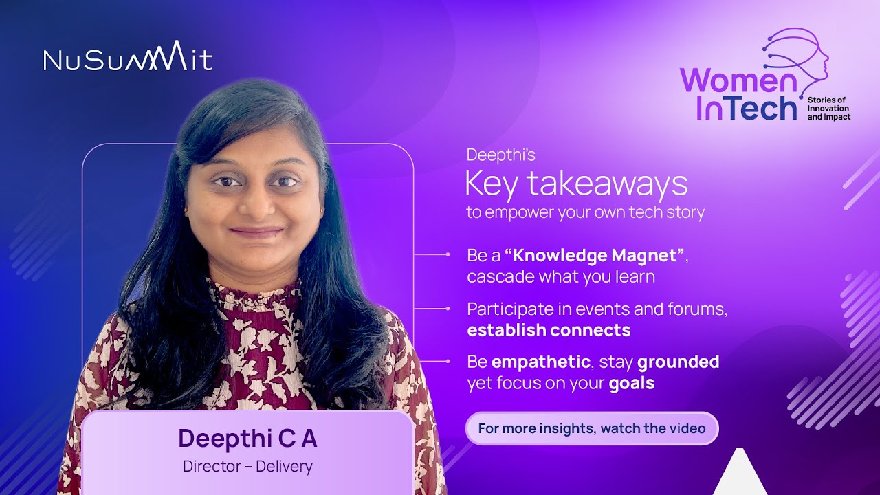 Women In Tech Featuring Deepthi C A - YouTube