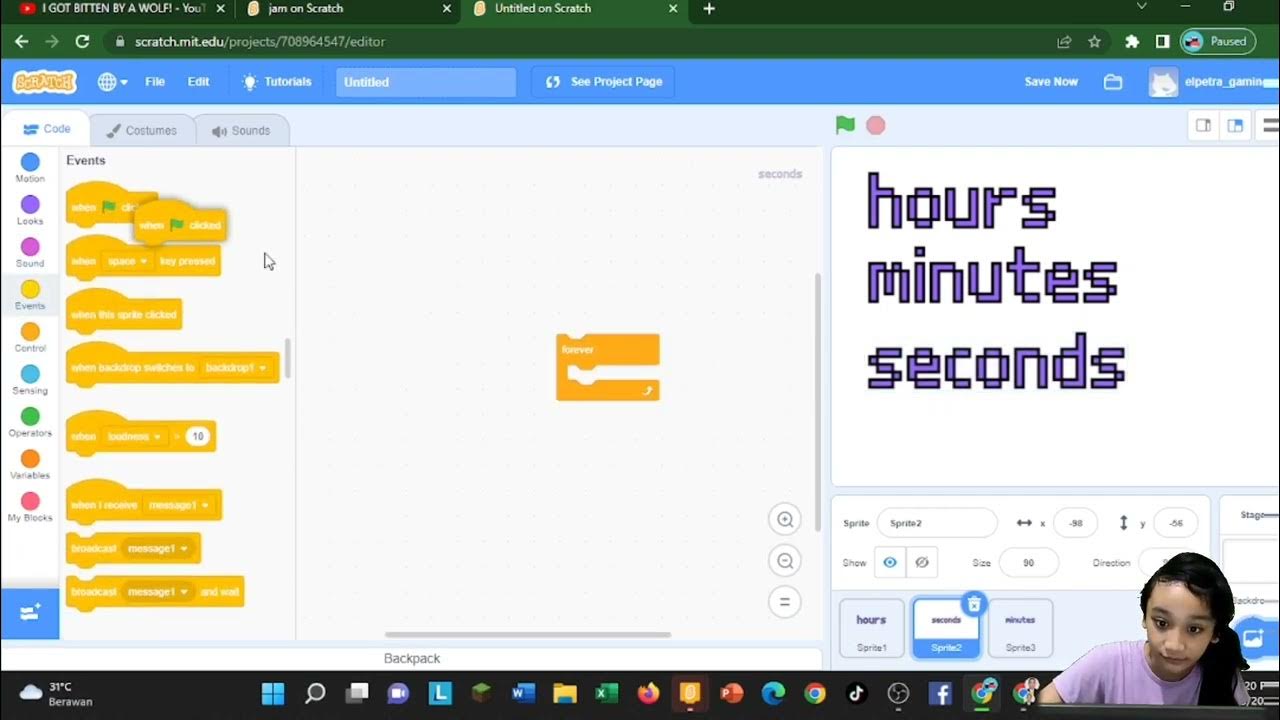 SCRATCH: Tutorial membuat jam digital dengan mudah - YouTube