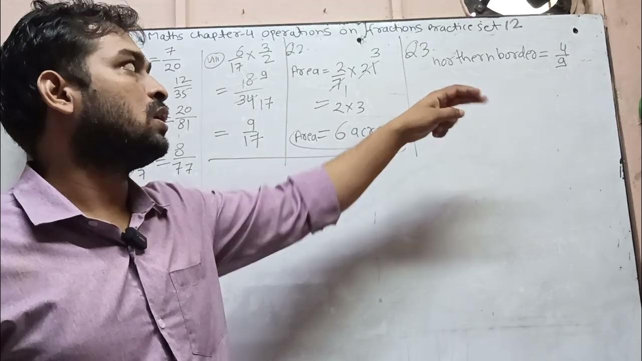 std 6 maths chapter 4 operations on fractions practice set 12 by sheshnath sir - YouTube