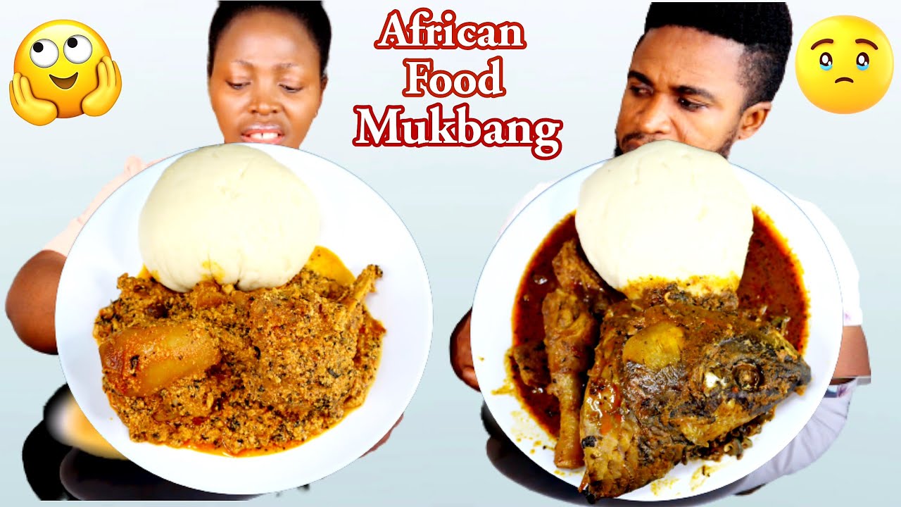 I GAVE MY HUSBAND LEFTOVER SOUP MUKPRANK | FUFU AND EGUSI SOUP MUKBANG ...
