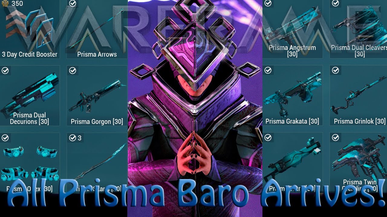 Warframe - All Primsa Baro Arrives! [11th April 2025] - YouTube