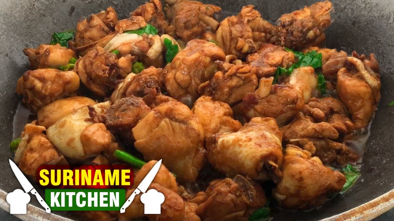 Surinaamse Kip In Ketjap Met Rode Uien In Soja Saus | Chicken In Ketjap ...