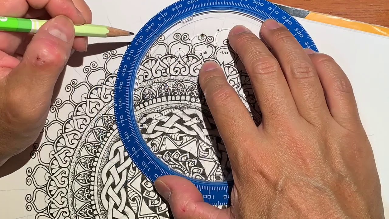 Zentangle#91 Mandala was drawn in circle maker. - YouTube