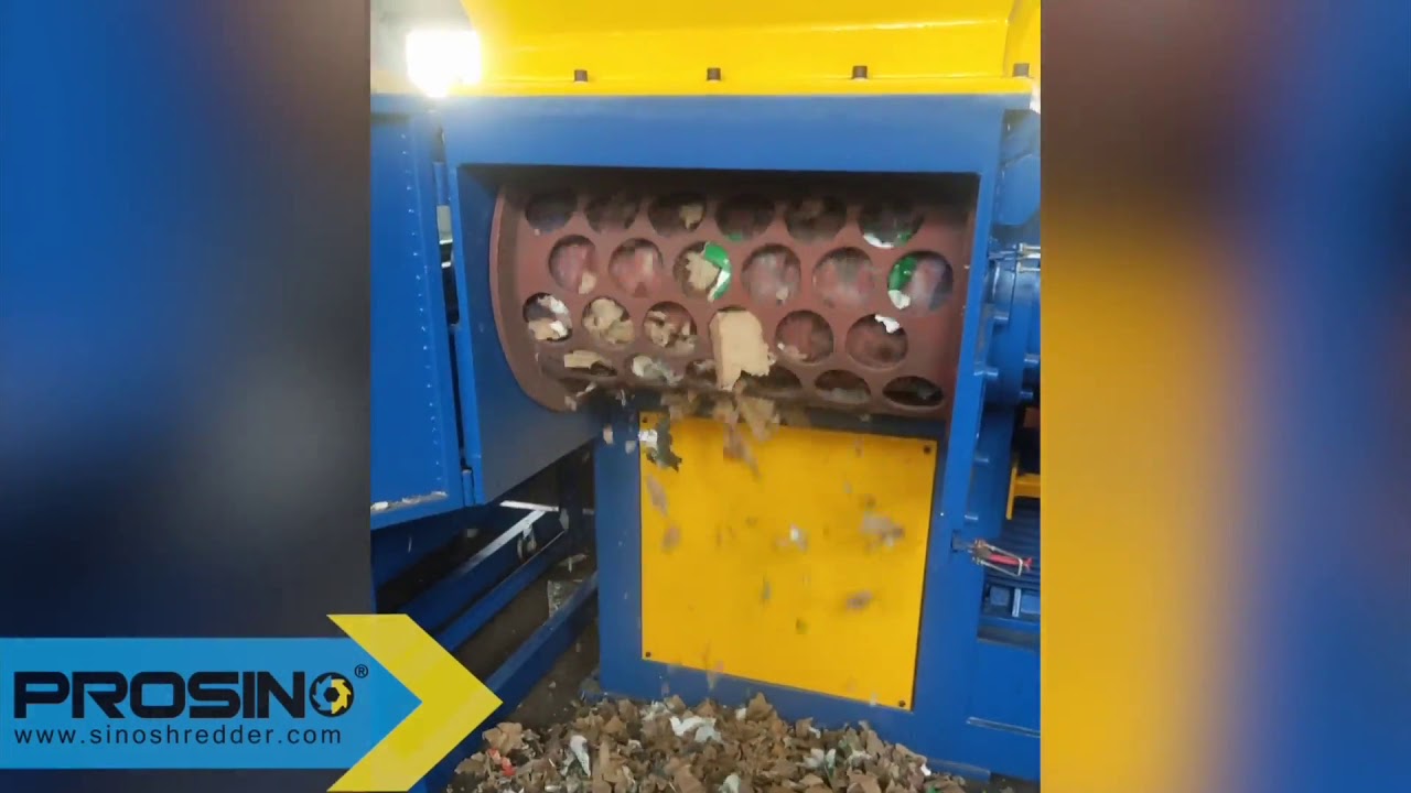 Single Shaft Shredder with Bin Tipper to lift up bin for easy material ...