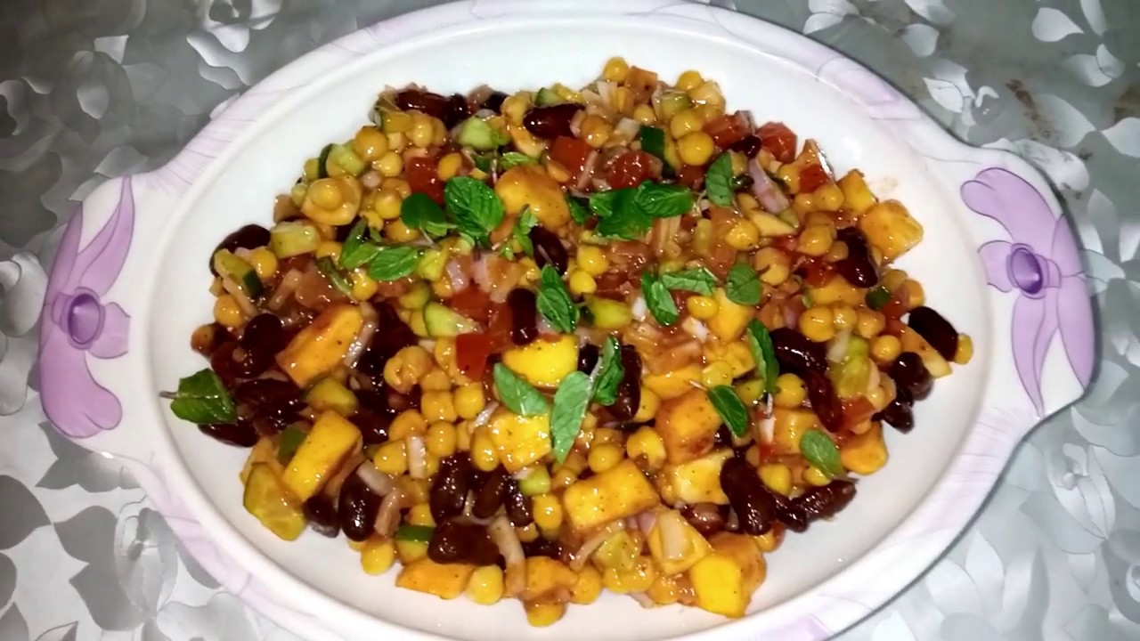 Rajma Channa Salad In Restaurant Style Recipe | Mexican Bean Salad ...