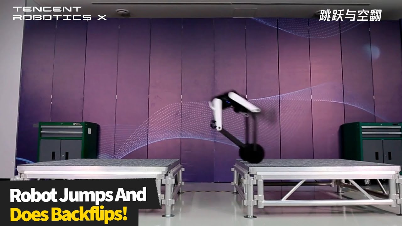 Chinese company unveils wheel-legged robot that can jump and do flips ...