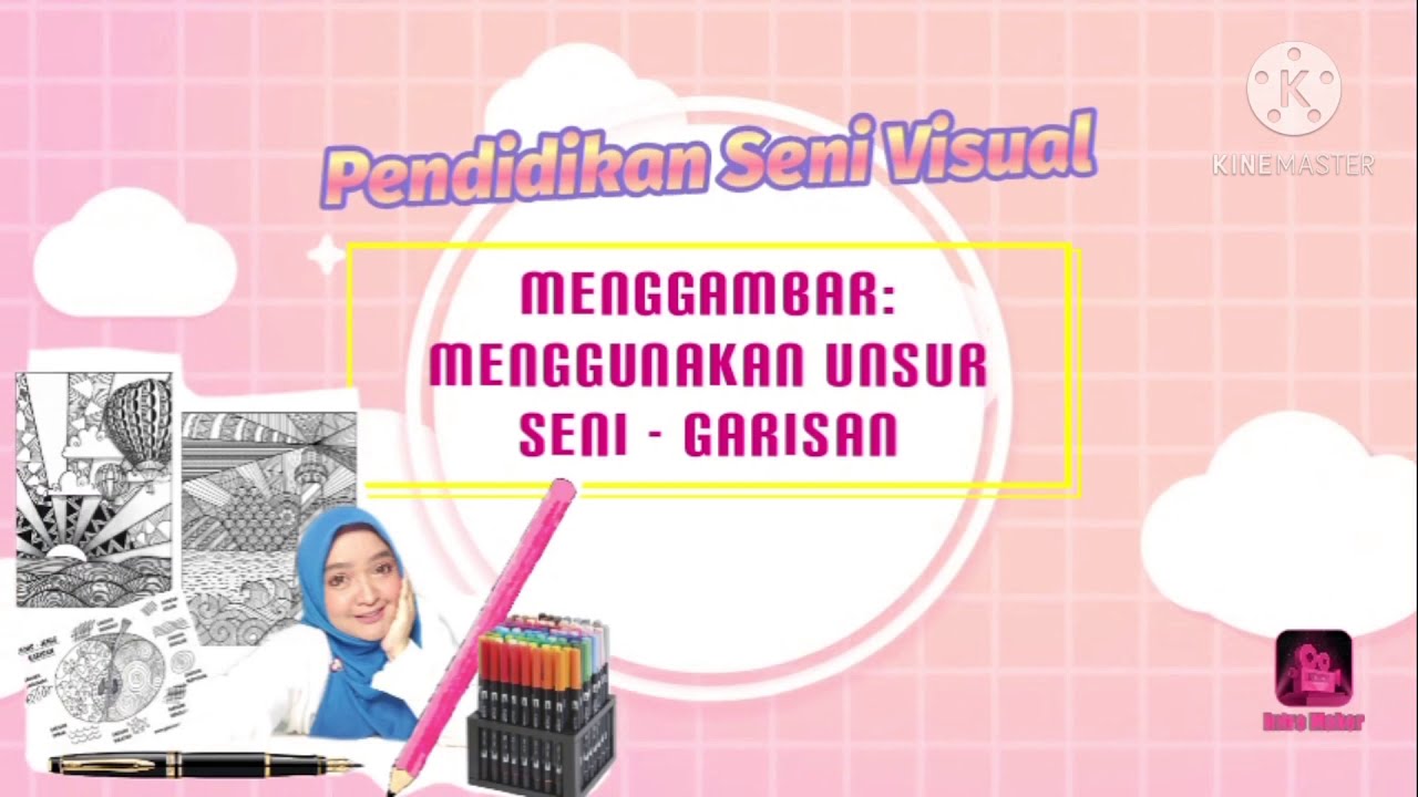 6 Unsur Seni Menggambar menggunakan unsur seni: Garisan - YouTube