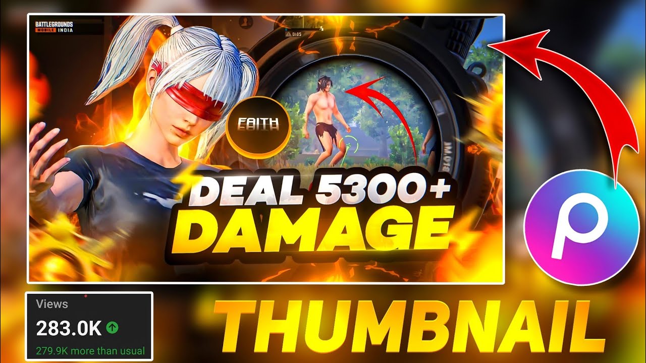 How To Make PUBG BGMI Thumbnail Like @FaithPlayzZzYT in PicsArt 🔥 - YouTube
