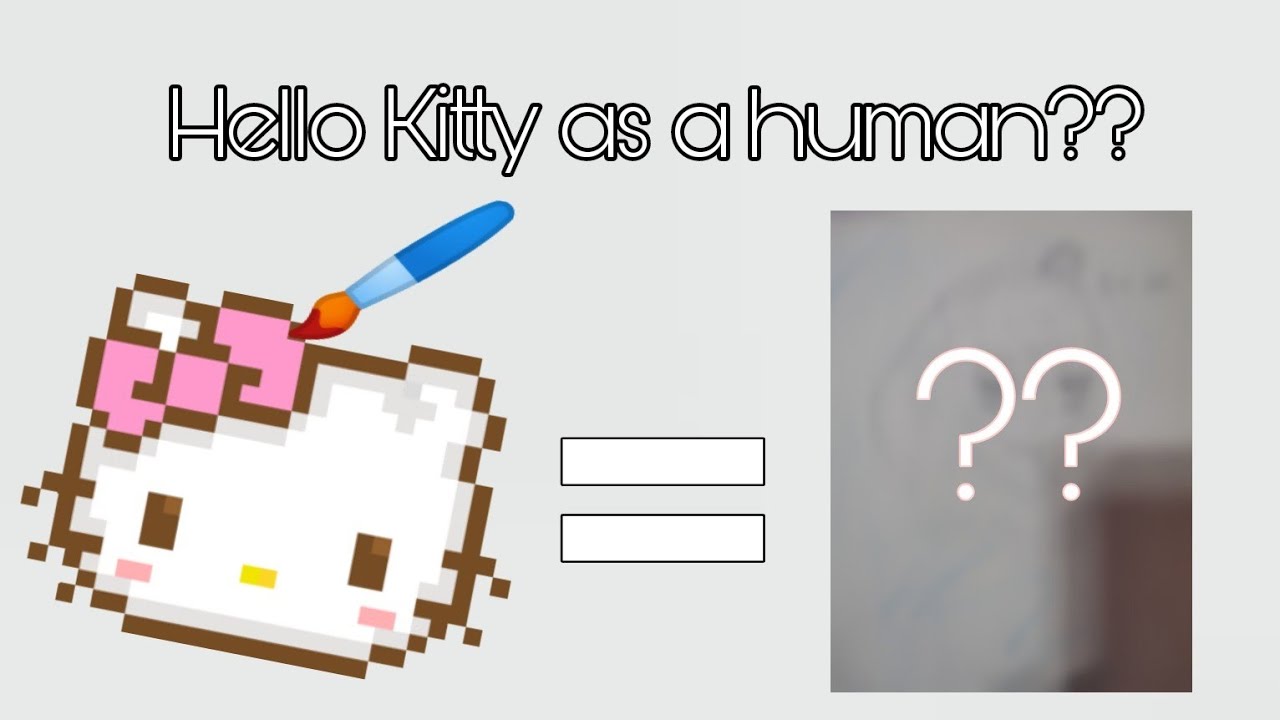 Drawing Hello Kitty as a human 🙊 - YouTube