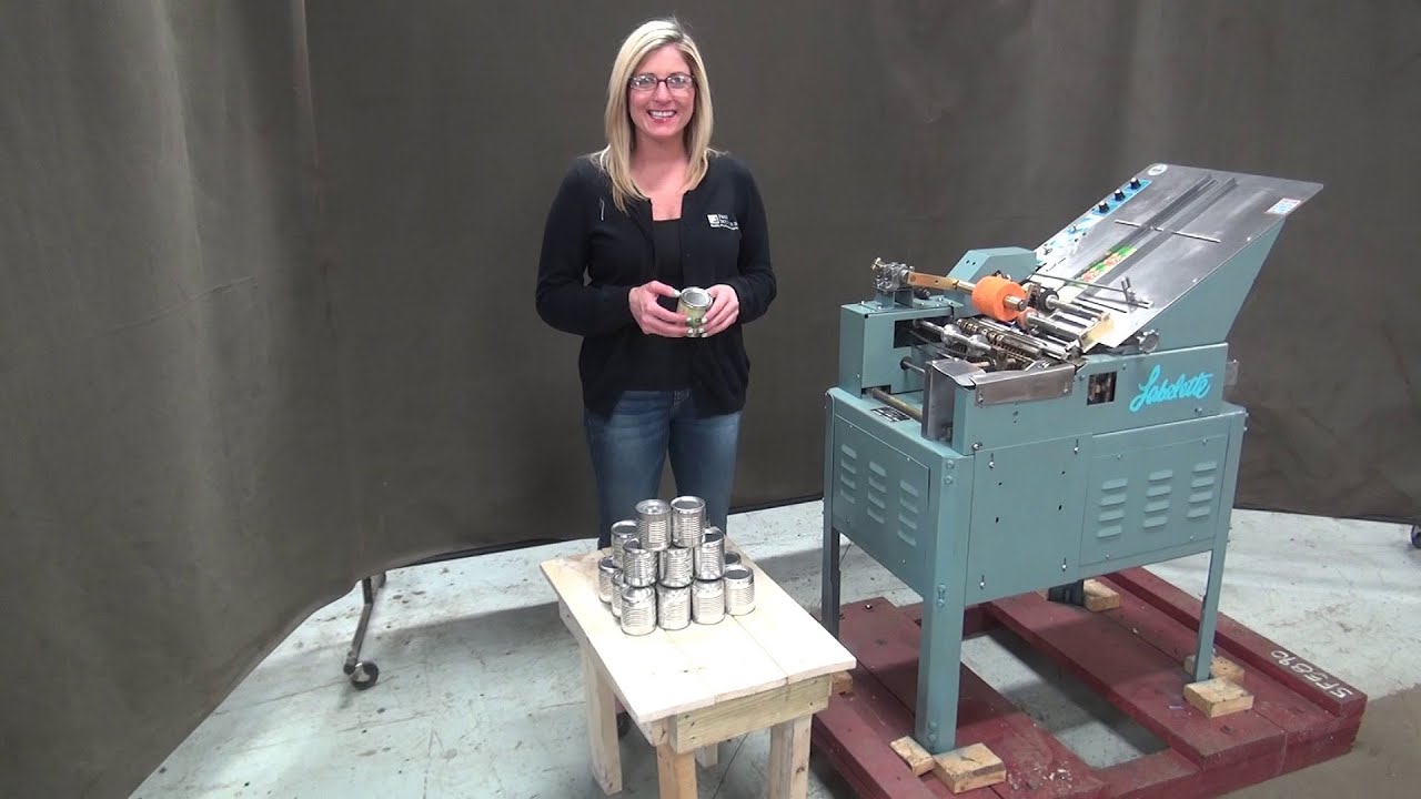 Labelette 125141R Semi-Auto Hot Glue Wrap Labeler - YouTube
