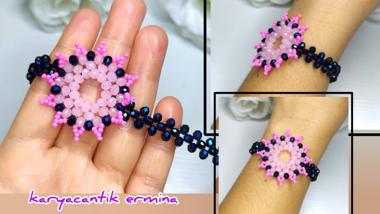 how to make a simple bead bracelet // bracelet making - YouTube