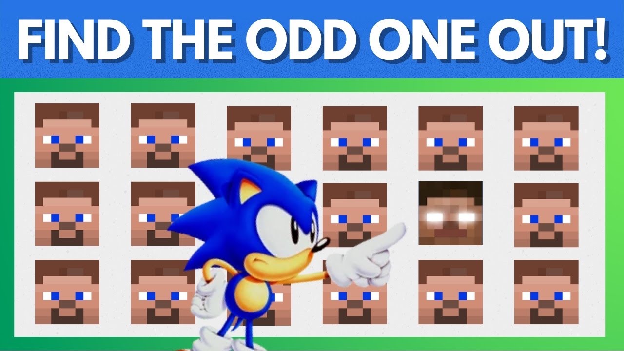 Can You FIND THE ODD ONE OUT?! (MINECRAFT, MARIO, SONIC, FNF, POPPY ...