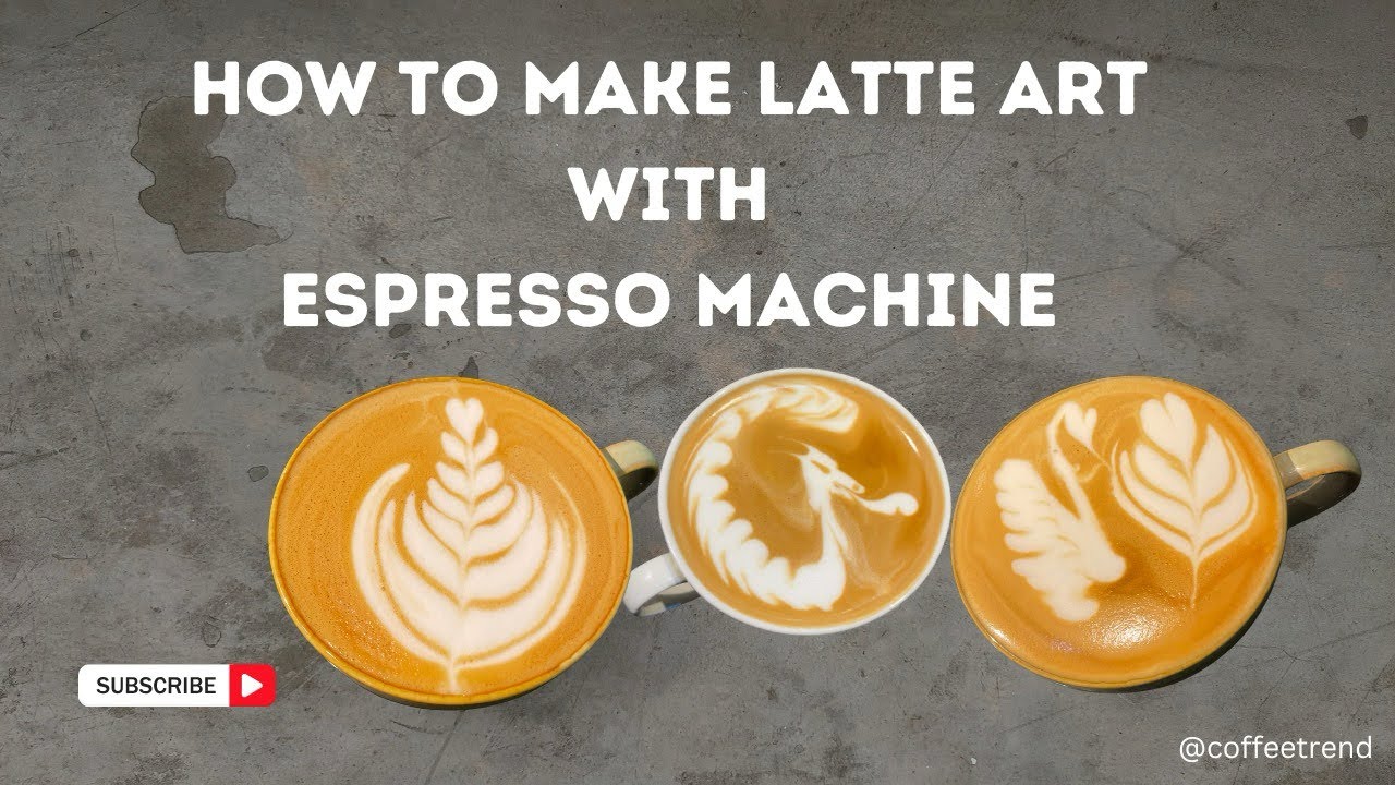 How to make latte art with espresso machine - YouTube