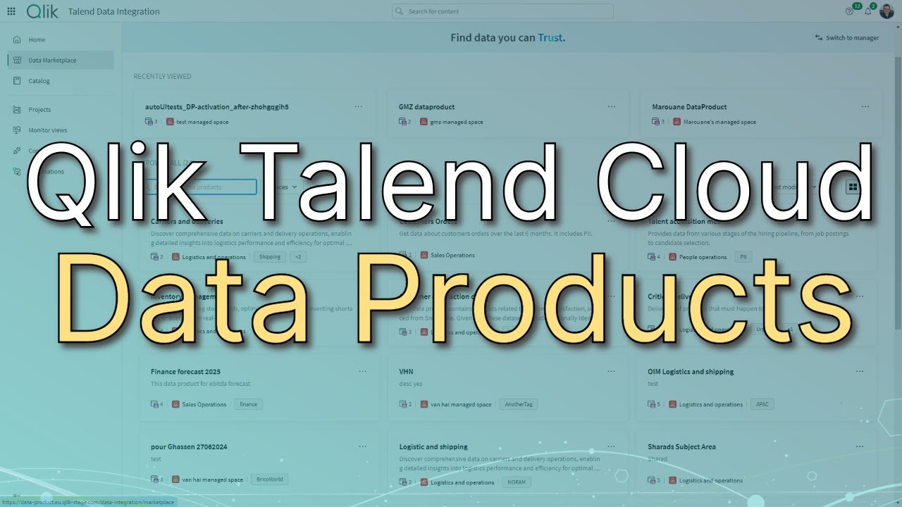 Introducing Qlik Talend Cloud - Data products - SaaS in 60 - YouTube