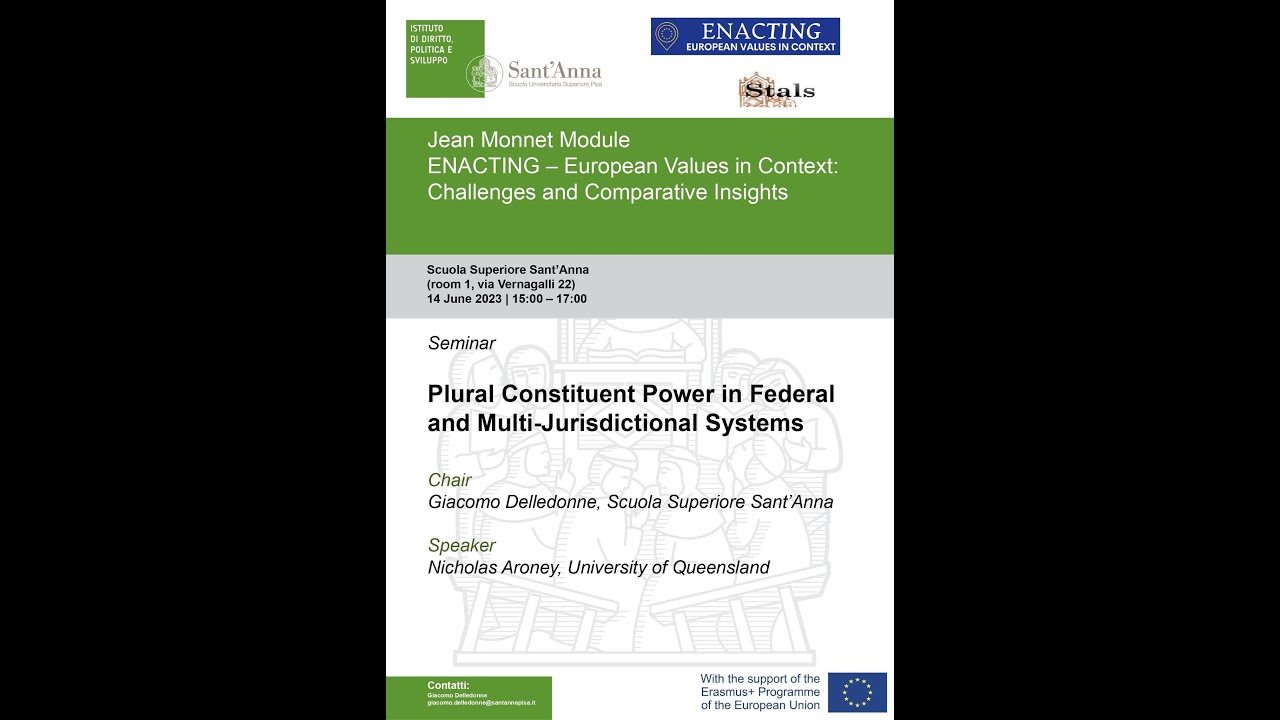 Plural Constituent Power in Federal and Multi-Jurisdictional Systems ...