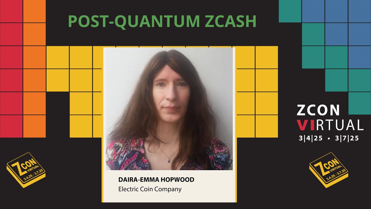 Post-Quantum Zcash with Daira-Emma Hopwood - ZconVI #zcash - YouTube