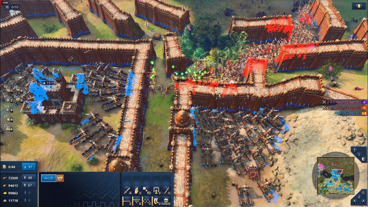 Age Of Empires 4 | Malians Incredible Wall Defense | vs Chinese ...