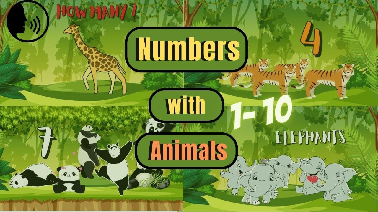 Learn to Count to 10 with Numbers Zoo| Jungle Animals in English 1-10 ...