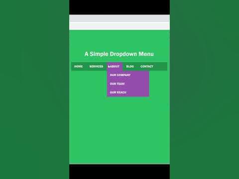 Simple Dropdown Menu using only HTML & CSS #html #css #dropdown #menu # ...