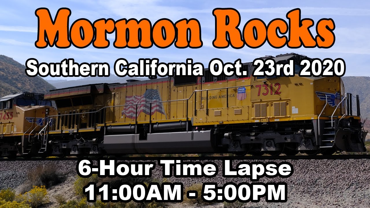 Mormon Rocks 6-Hour Freight Train Time Lapse (10-23-2020) - YouTube