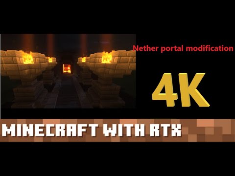 Minecraft RTX | 4K | Nether portal modification | TC_Boom - YouTube