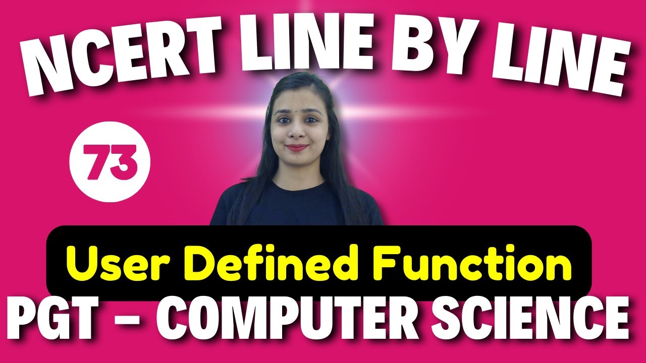 PGT - Computer Science | NCERT Line By Line | PYTHON-Working With ...