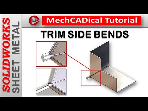 Trim Side Bends - Edge Flange In SolidWorks Sheet Metal - YouTube