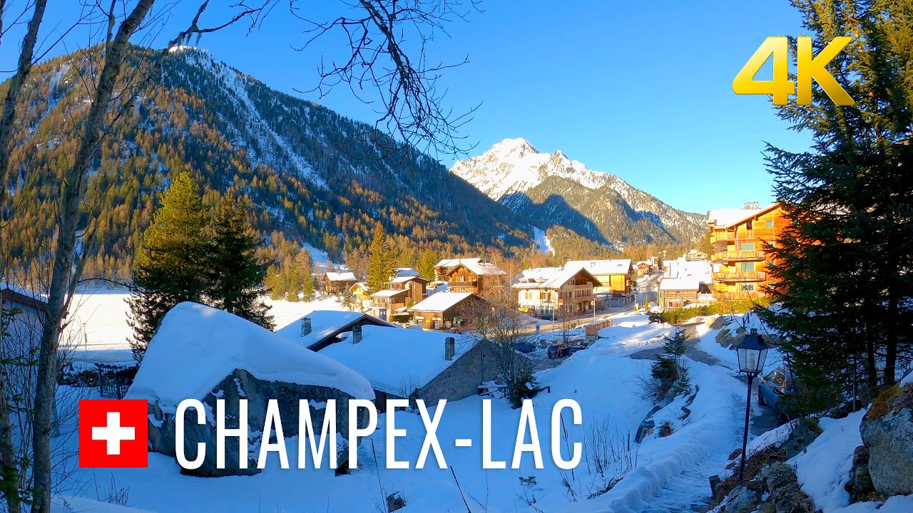 Picturesque Village Champex Lac, Winter Wonderland ️ 🇨🇭 Switzerland 4K ...