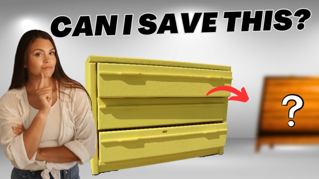 CRAZIEST Trash to Treasure Dresser Transformation // DIY Stanley MCM ...