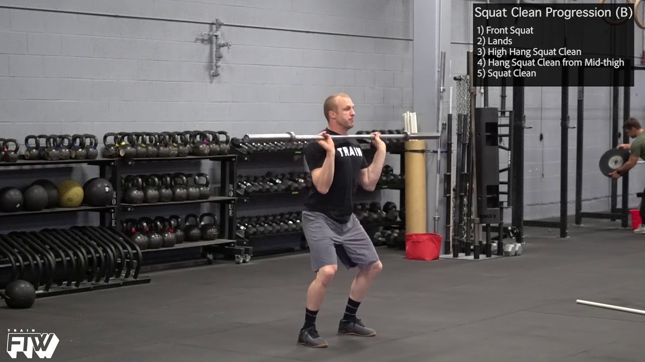 Squat Clean Progression (B) - YouTube