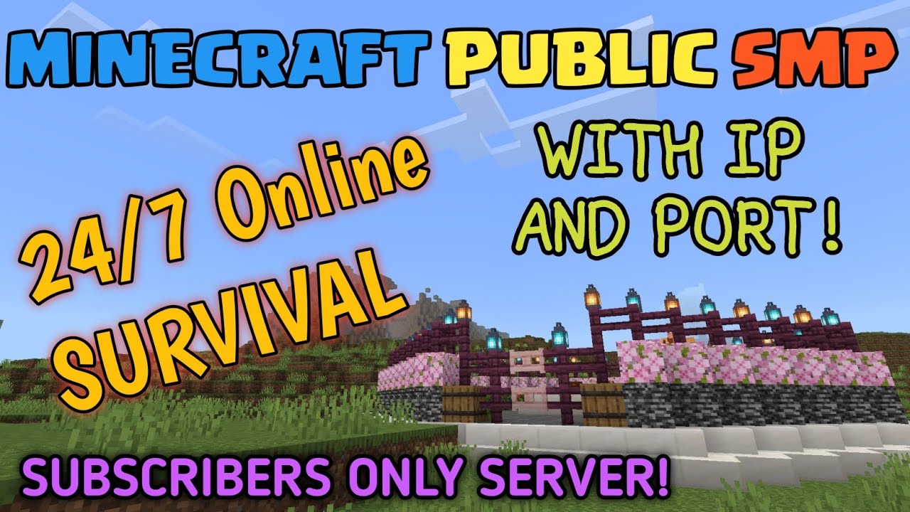 MINECRAFT 24/7 PUBLIC SERVER FOR SUBSCRIBERS 🥳| Survival Mode | ANY VERSION JAVA+PE | DEVIL ...