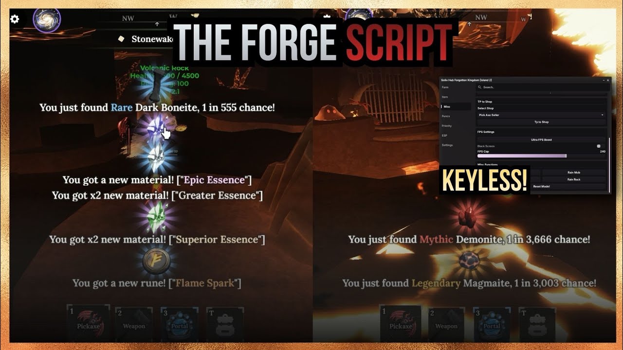 [KEYLESS] THE FORGE SCRIPT - Best Auto Mine | Insta Forge | Mob Farm ...
