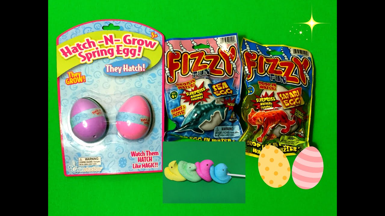 Fizzy Eggs SURPRISES / Easter Eggs hatching / growing in the water ...
