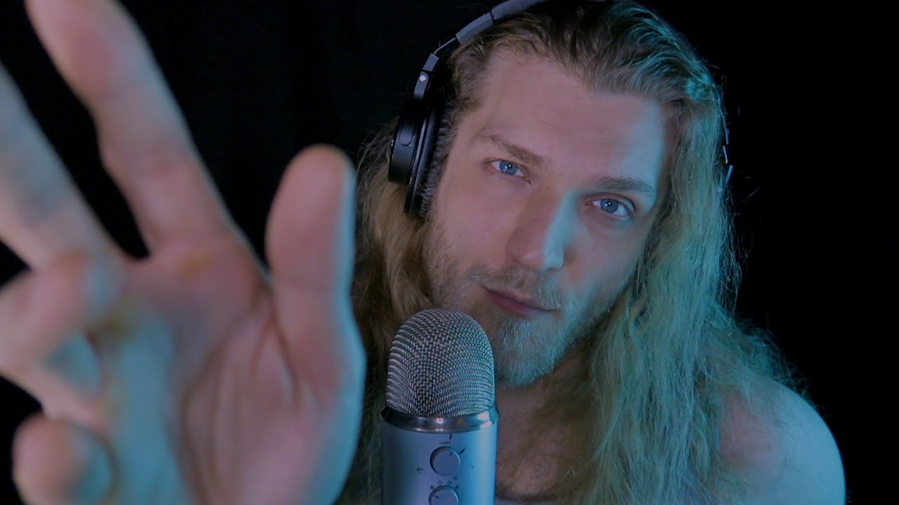 ASMR Hand Movements | Visual Triggers & Deep Male Voice Ramble 👋🖐 ️ ...