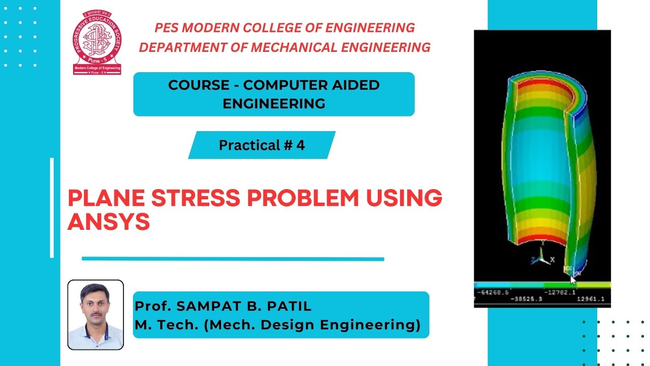 Plane stress problem using Ansys - YouTube