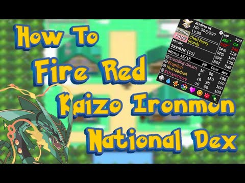 Tutorial: How to set up Fire Red National Dex for Kaizo Ironmon! - YouTube