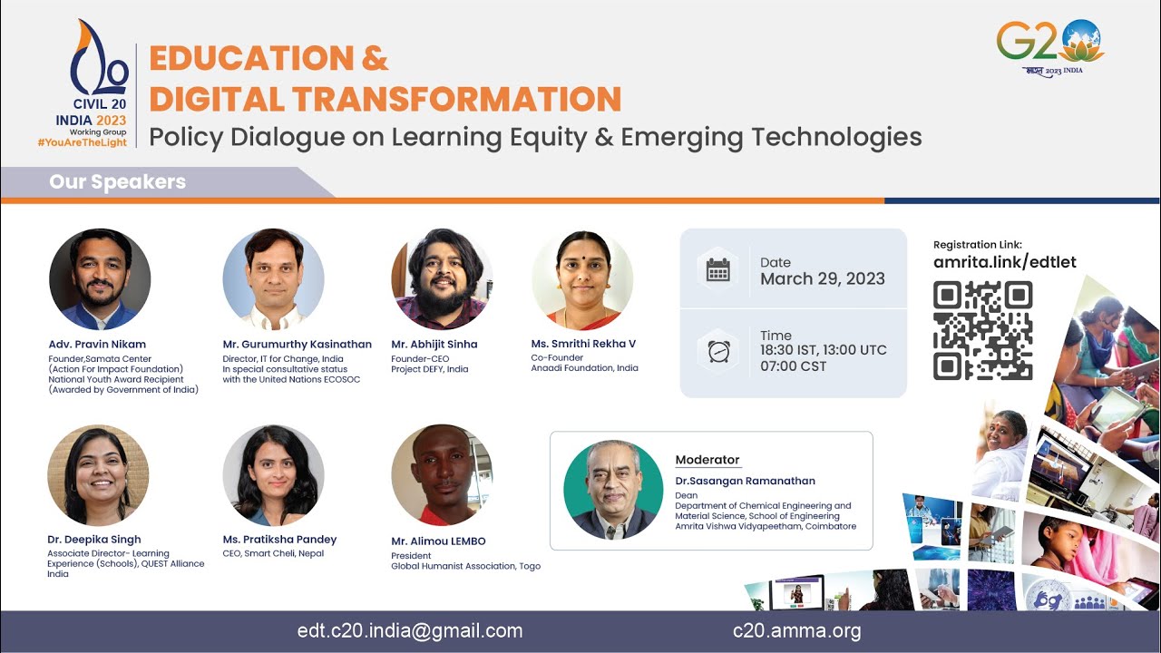 C20: Policy Dialogue on Learning Equity and Emerging Technologies - YouTube