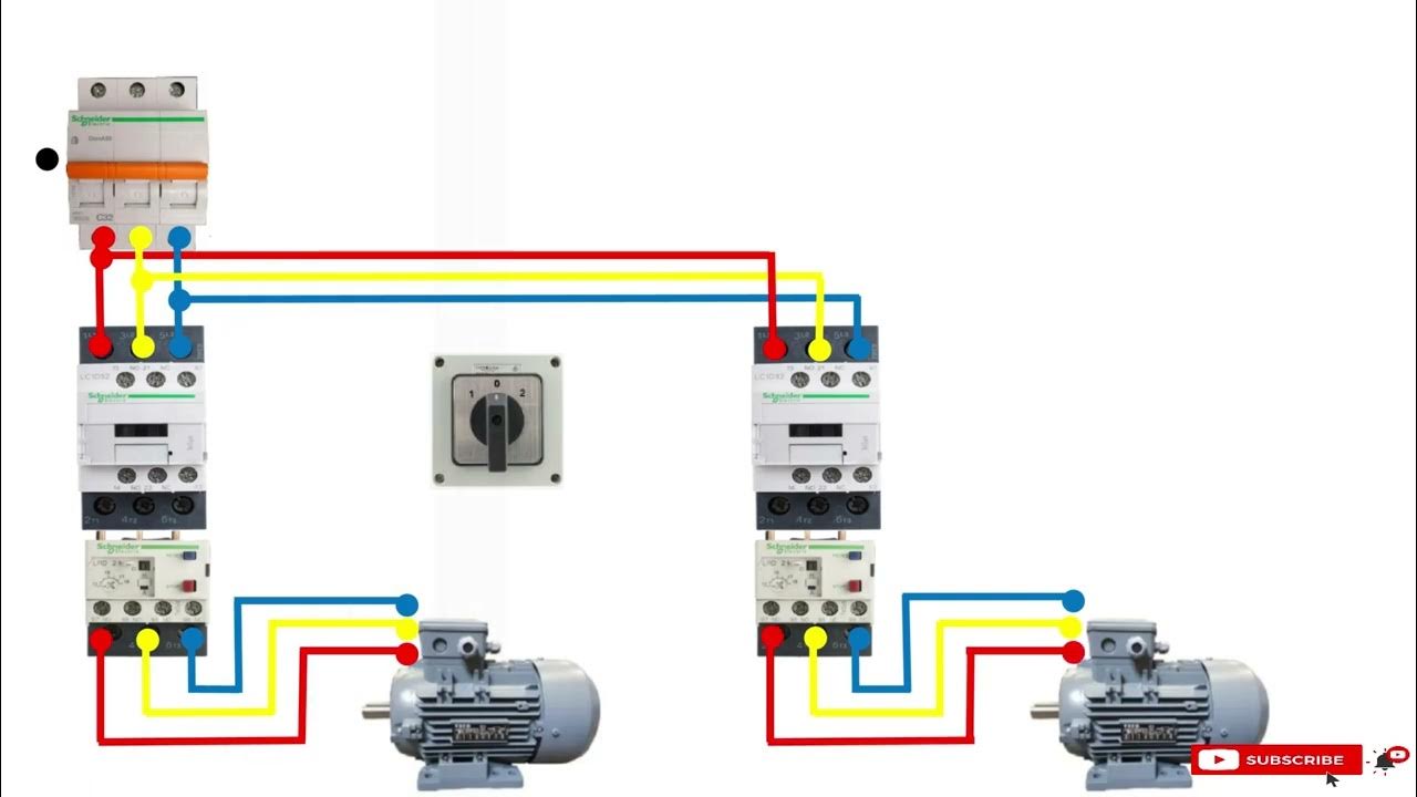 DUAL MOTOR CONTROL CIRCUIT RUNNING USING SELECTOR SWITCH ALTERNATE RUN ...