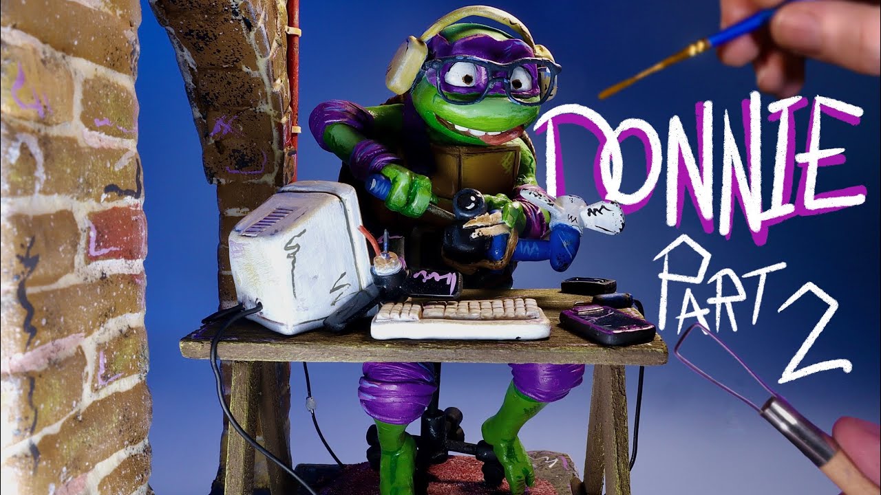 I Made Donnie from TMNT Mutant Mayhem (Polymer Clay) Pt. 2 - YouTube